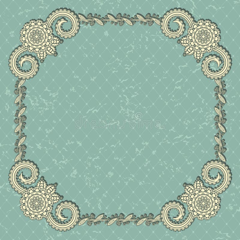 Elegante Invito Con Cornice Vintage Illustrazione Vettoriale ...