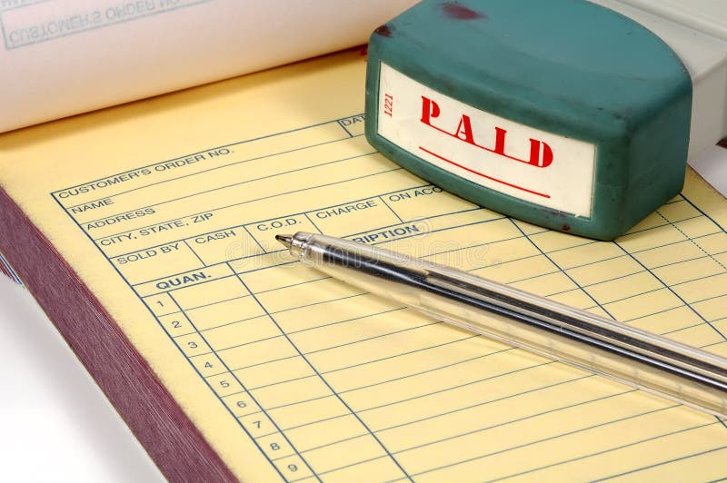 Received Invoice with Stamp Stock Image - Image of payable, business ...