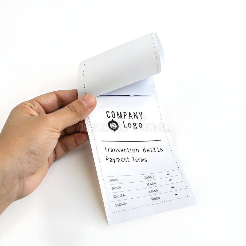 Invoice Bill Receipt Isolated on White Background Stock Illustration ...