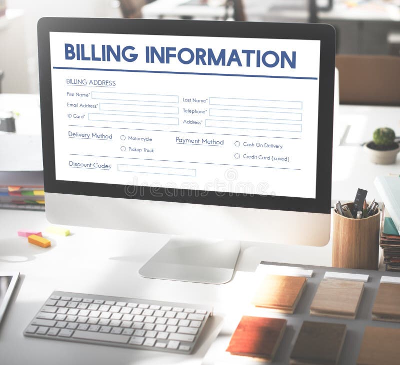 Invoice Billing Information Form Graphic Concept Stock Image - Image of ...