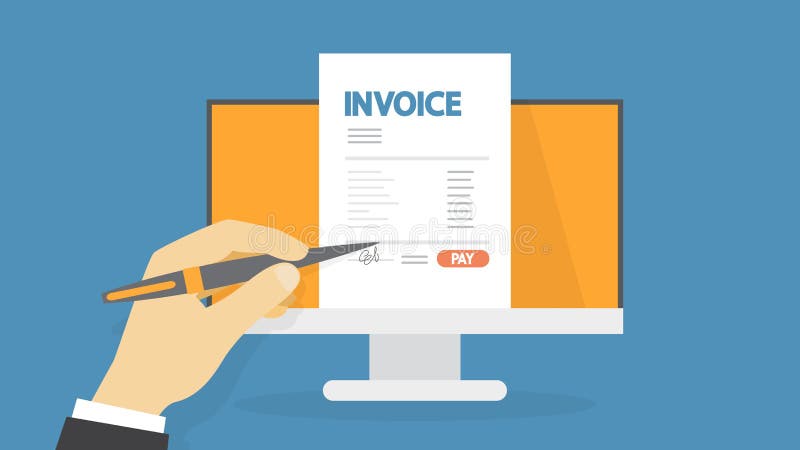 Invoice Concept Illustration Stock Vector - Illustration of balance ...