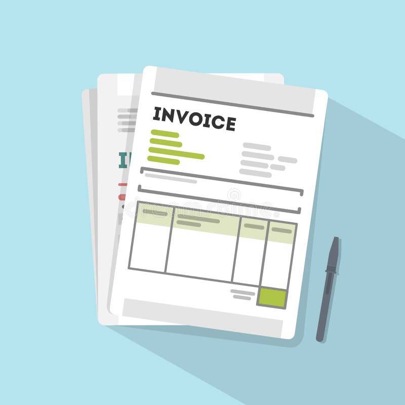 Invoice Concept Illustration. Stock Vector - Illustration of invoicing ...