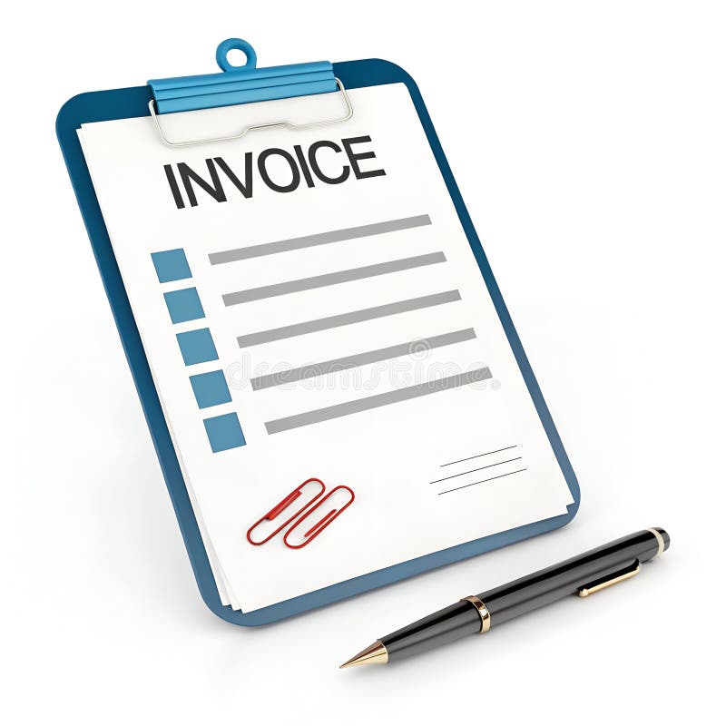 Invoice 3D Icon stock illustration. Illustration of financial - 357188817