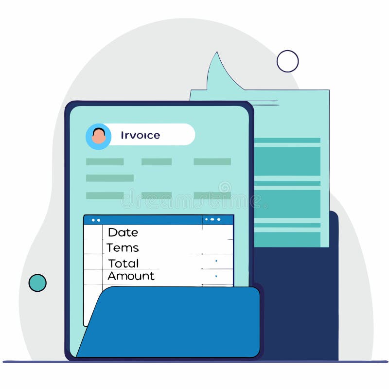 Invoice 3D Illustration stock illustration. Illustration of transaction ...