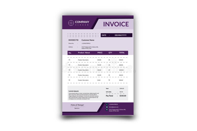Invoice Design Eps Invoice Vector Invoice Design Ai Simple Invoice ...