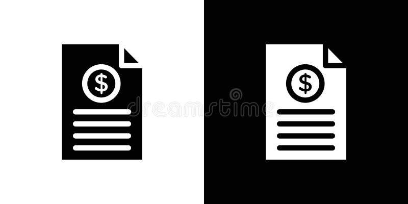 Invoice Document Icon Logo Set Vector Stock Vector - Illustration of ...