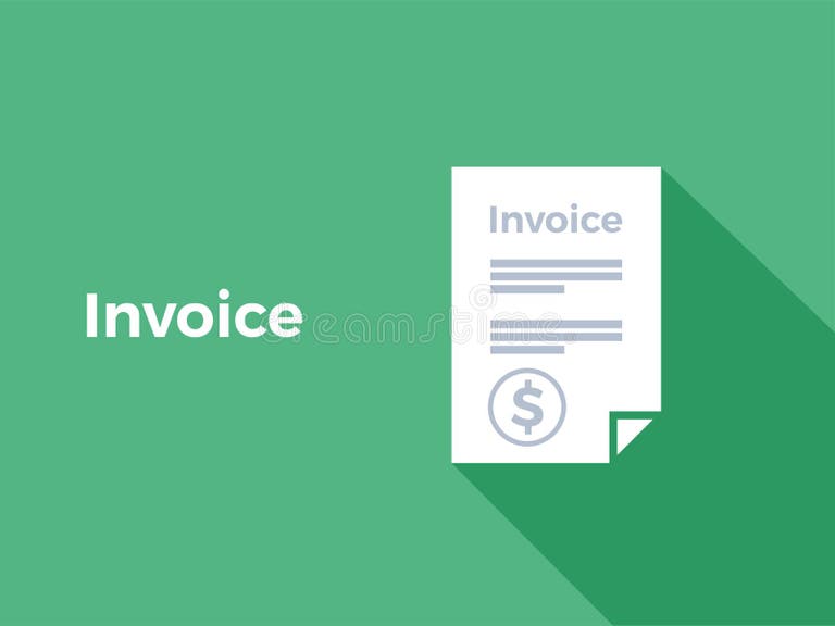 Invoice or Dollar Bill Document Vector Icon Stock Vector - Illustration ...