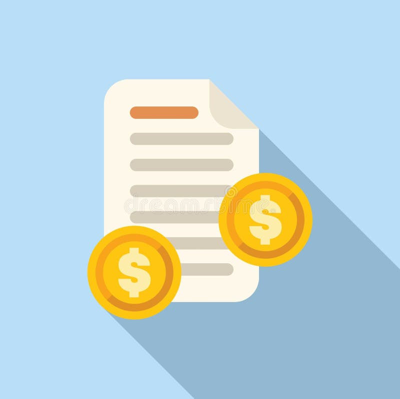 Invoice with Dollar Coins Representing Business Expenses Stock ...