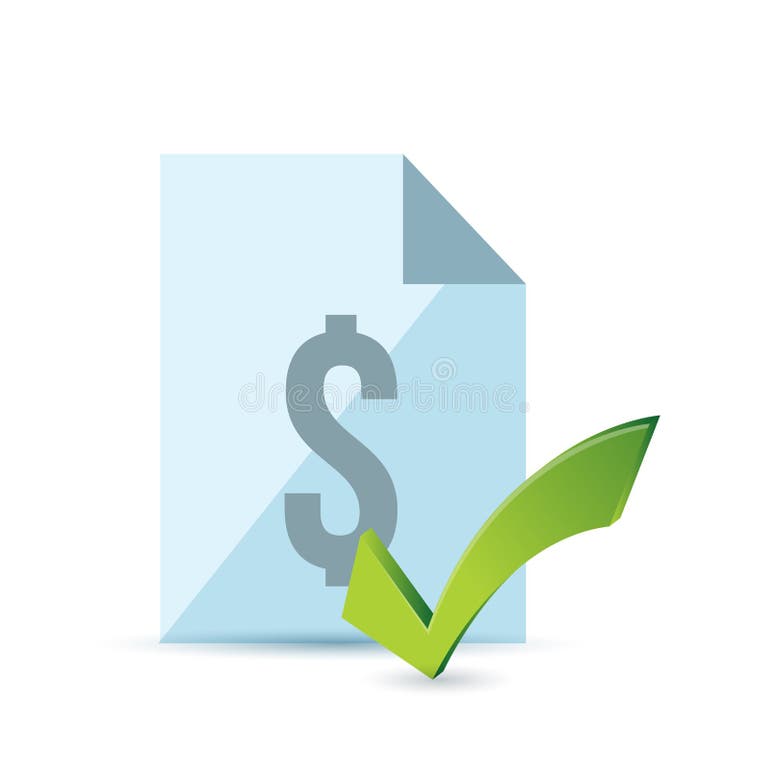Invoice and Green Check Mark. Illustration Stock Illustration ...