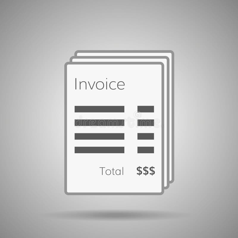 Invoice Icon. Cheque with Dollar Symbols. Vector Sign Stock Vector ...