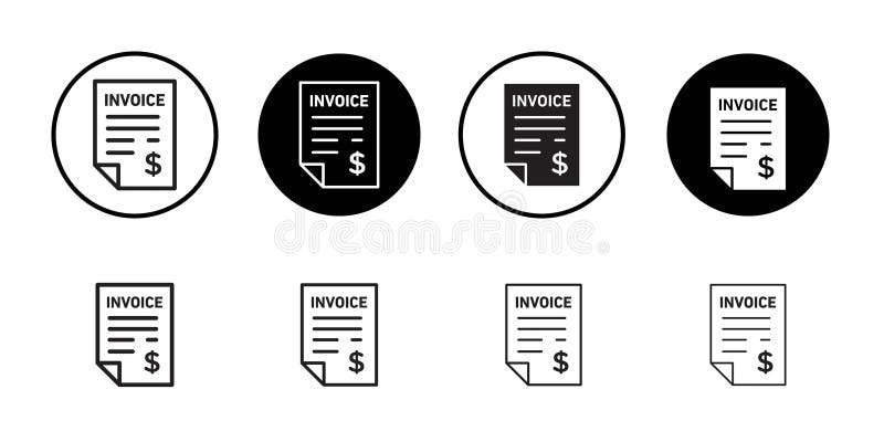Invoice Icon Isolated Flat Vector in Outline Stock Vector ...