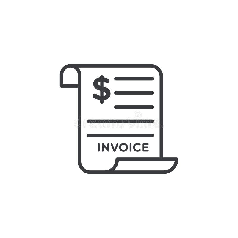 Invoice Icon Set. Pay Tax Receipt Vector Symbol. Order Total Bill Paper ...