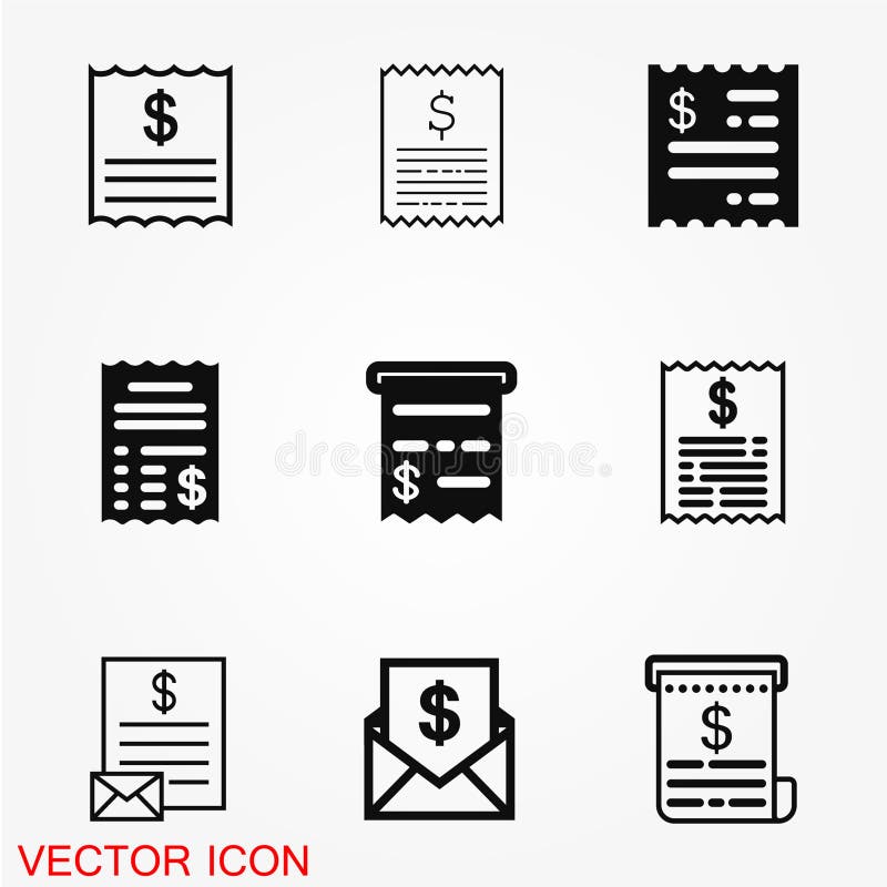 Invoice icon vector stock illustration. Illustration of business ...