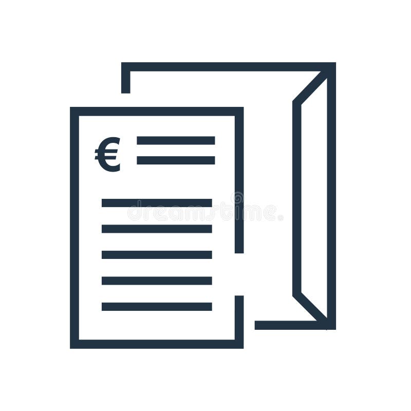 Invoice Icon Vector Isolated on White Background, Invoice Sign Stock ...