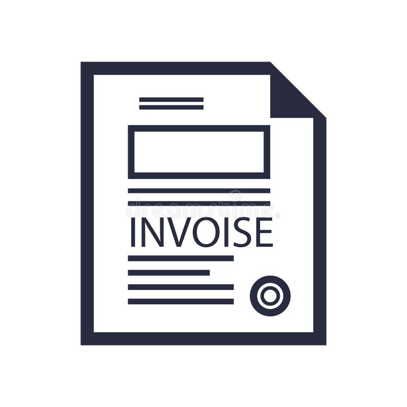 Invoice Icon Vector Sign and Symbol Isolated on White Background ...