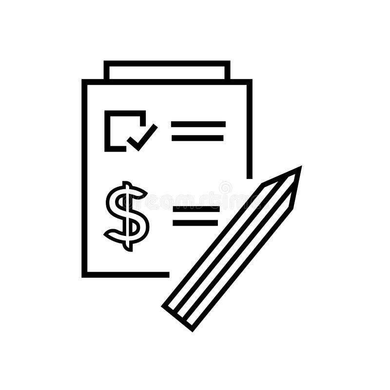 Invoice Icon Vector Sign and Symbol Isolated on White Background ...