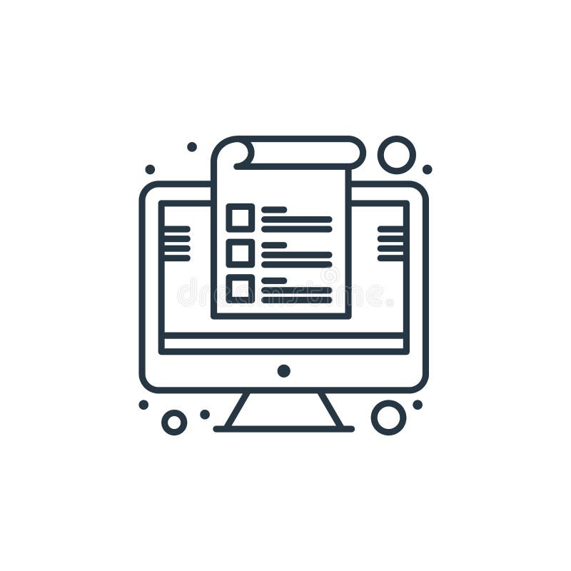 Invoice Icon Vector from Taxes Concept. Thin Line Illustration of ...