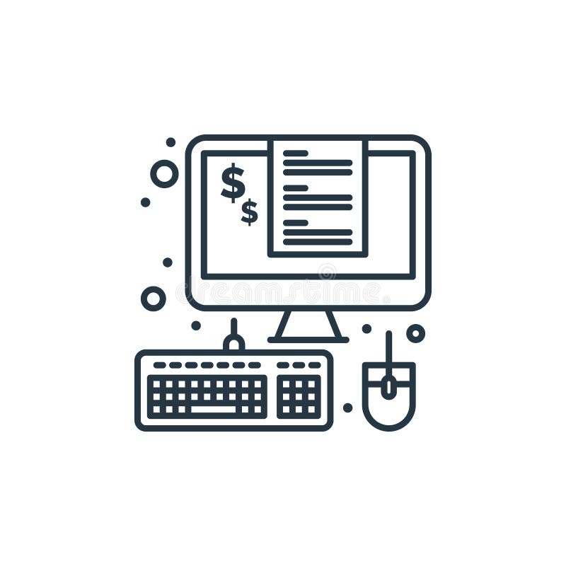 Invoice Icon Vector from Taxes Concept. Thin Line Illustration of ...