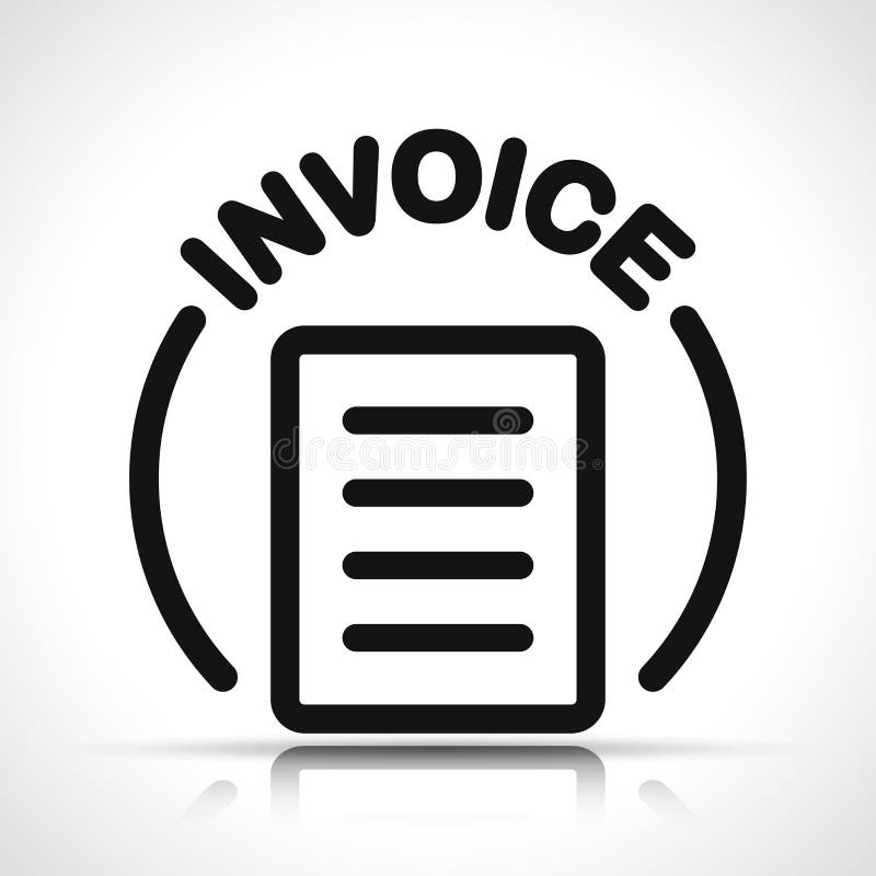 Invoice Icon on White Background Stock Vector - Illustration of design ...