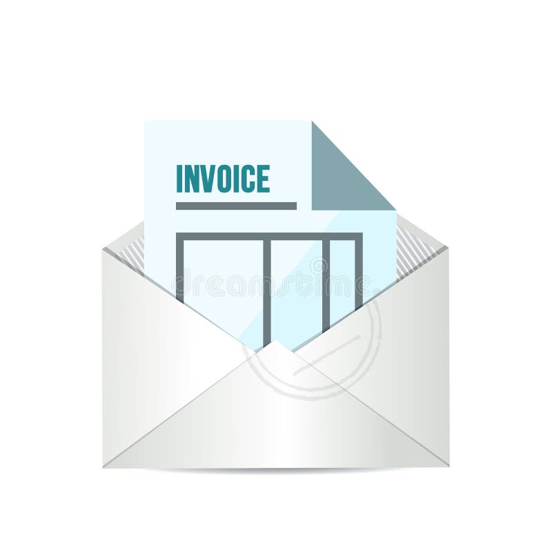 Invoice Inside Envelope Illustration Stock Illustrations – 17 Invoice ...