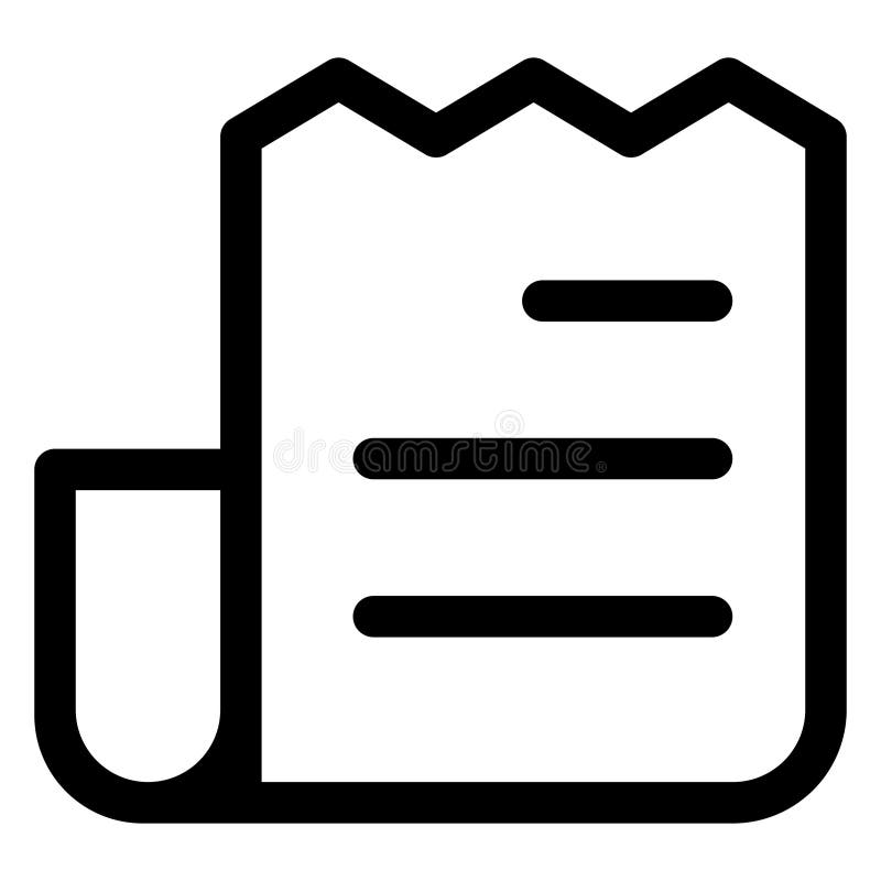 Invoice Line Icon Isolated on White Background Stock Illustration ...