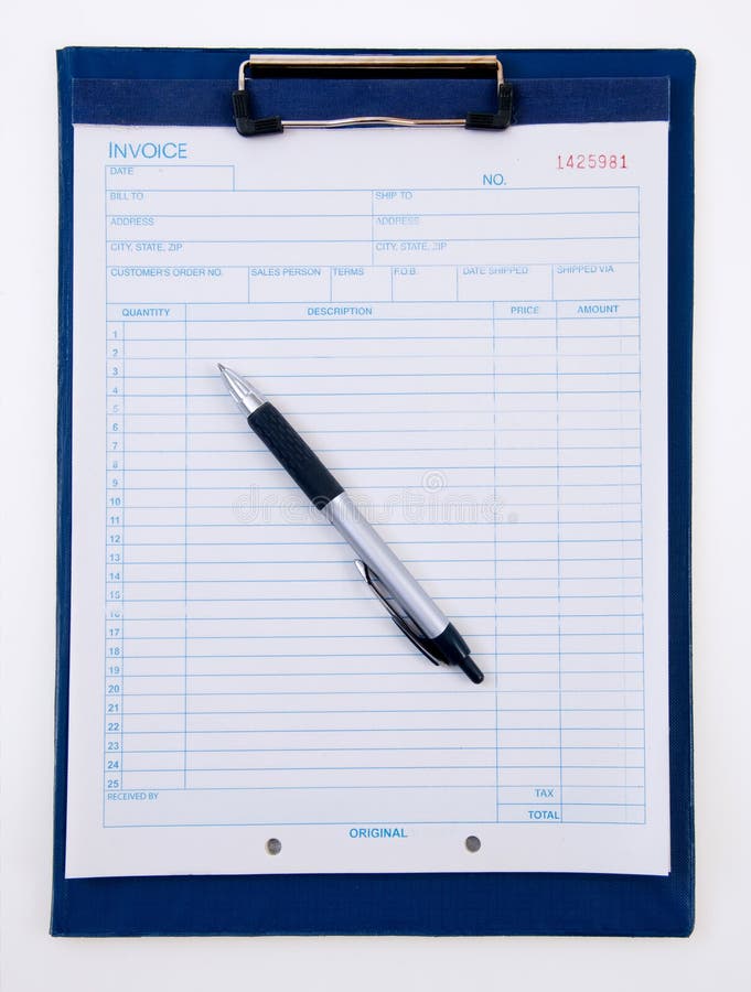 Invoice Note Book stock image. Image of customer, form - 22253757