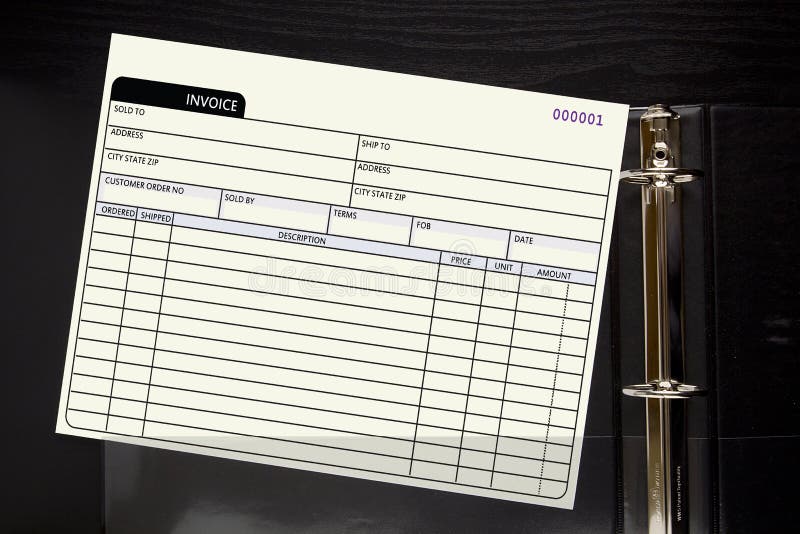 Invoice in the Office Folder Stock Photo - Image of message, object ...