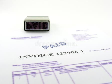 Invoice paid. stock photo. Image of markup, document, control - 2387932