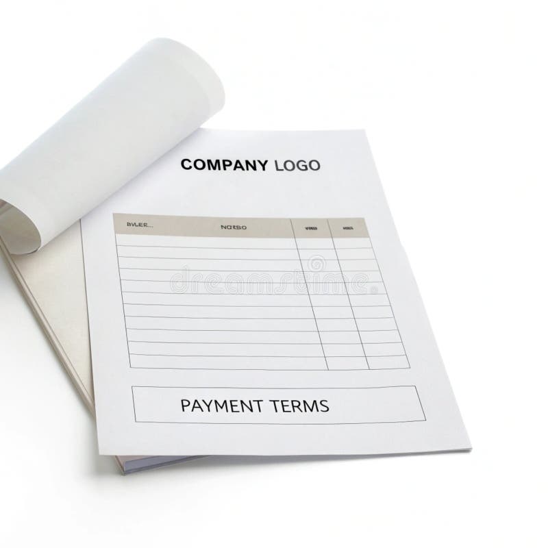 PSD Invoice Isolated on White Background Stock Illustration ...