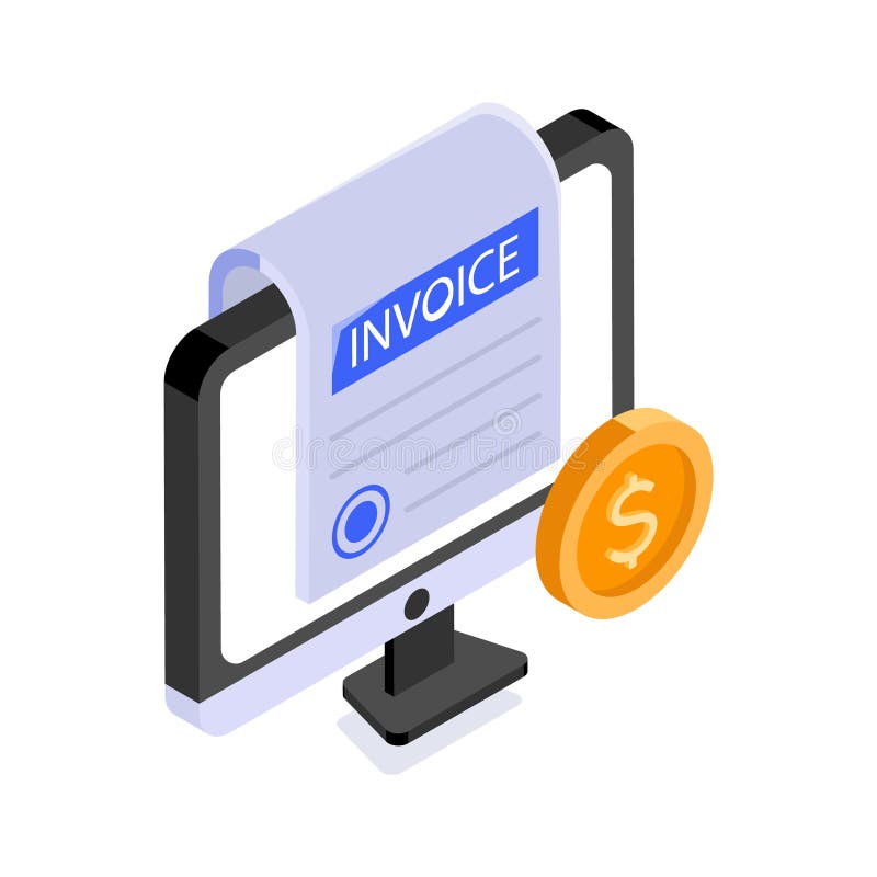 An Invoice and Payment Symbol Representing Online Billing and Financial ...