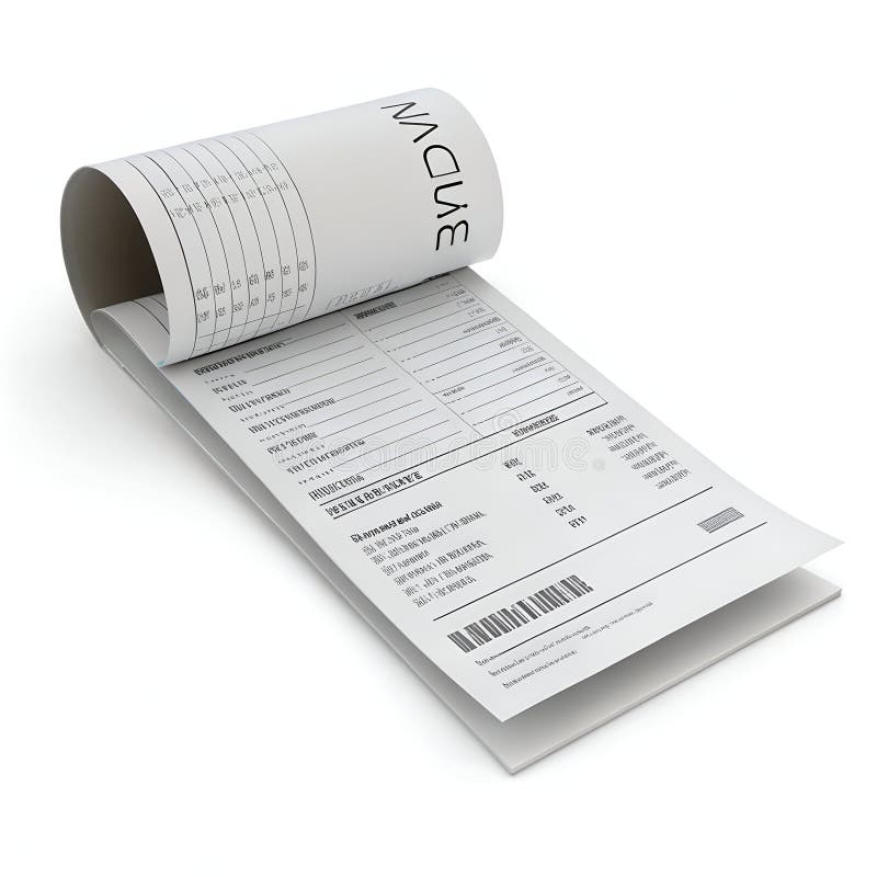 Invoice Receipt 3D Icon, Payment and Billing Documentation Concept ...