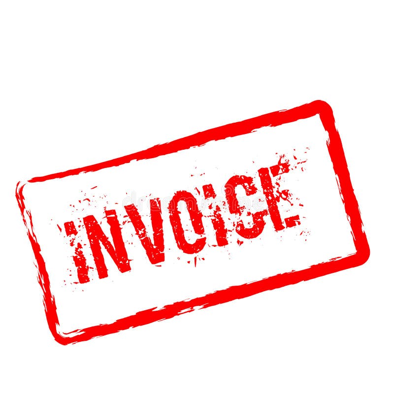 A Red Stamp On A White Background - Invoice Stock Illustration ...