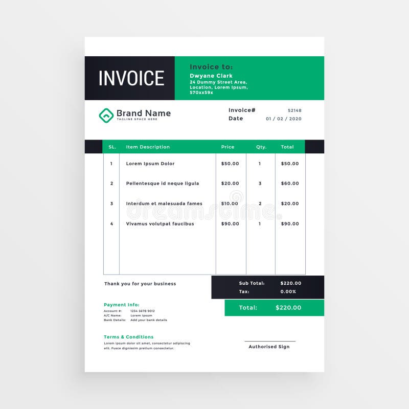 Invoice Quote Template Vector Stock Illustrations – 390 Invoice Quote ...