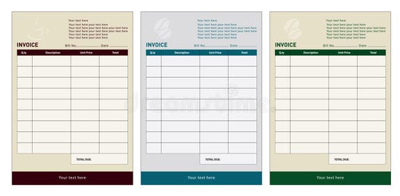 Invoice template stock vector. Illustration of receipt - 43442247