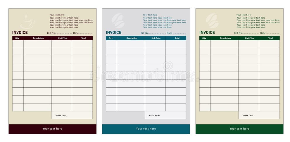 Invoice template stock vector. Illustration of receipt - 43442247