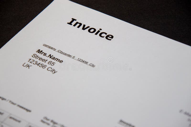 Invoice templates design stock photo. Image of text - 138902266