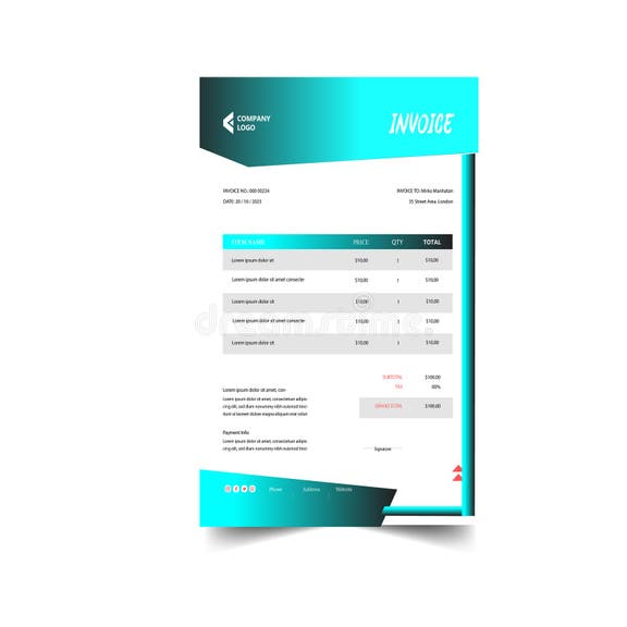 Invoice unique Design stock photo. Image of drawing - 298906182