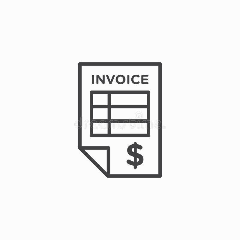 Invoice vecor icon set stock vector. Illustration of office - 340398659