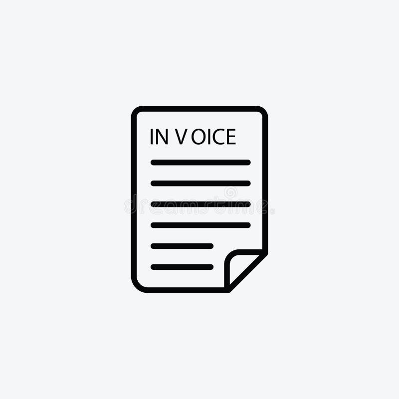 Invoice vector icon set stock vector. Illustration of letter - 340446352