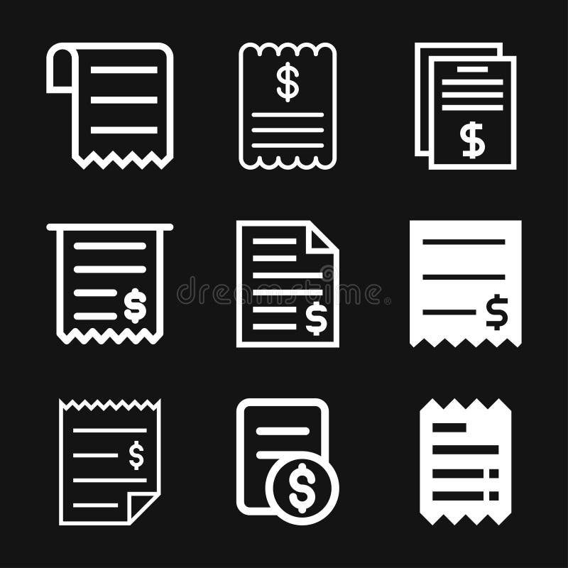 Invoice Vector Icon. Finance and Banking Symbol Stock Illustration ...