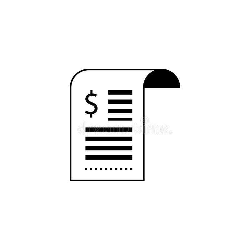 Invoice Vector Icon Logo Design Stock Vector - Illustration of market ...