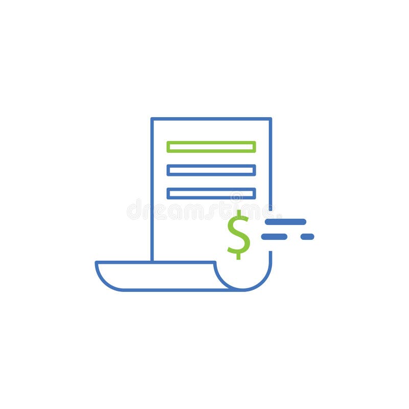 Invoice Vector Icon Logo Design Stock Vector - Illustration of market ...