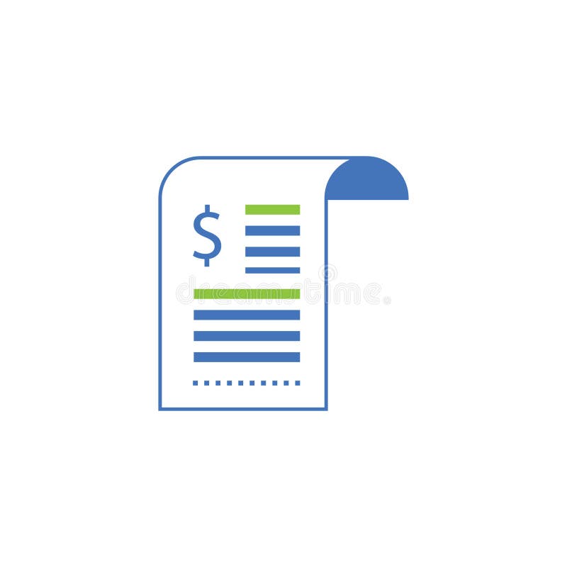 Invoice Vector Icon Logo Design Stock Vector - Illustration of check ...
