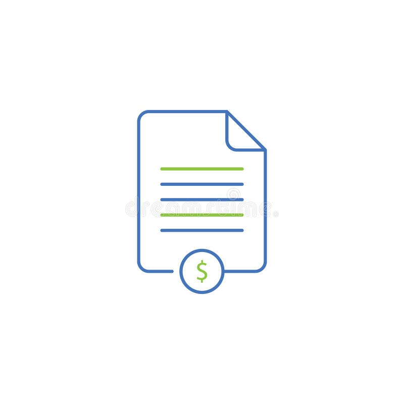 Invoice Vector Icon Logo Design Stock Vector - Illustration of market ...