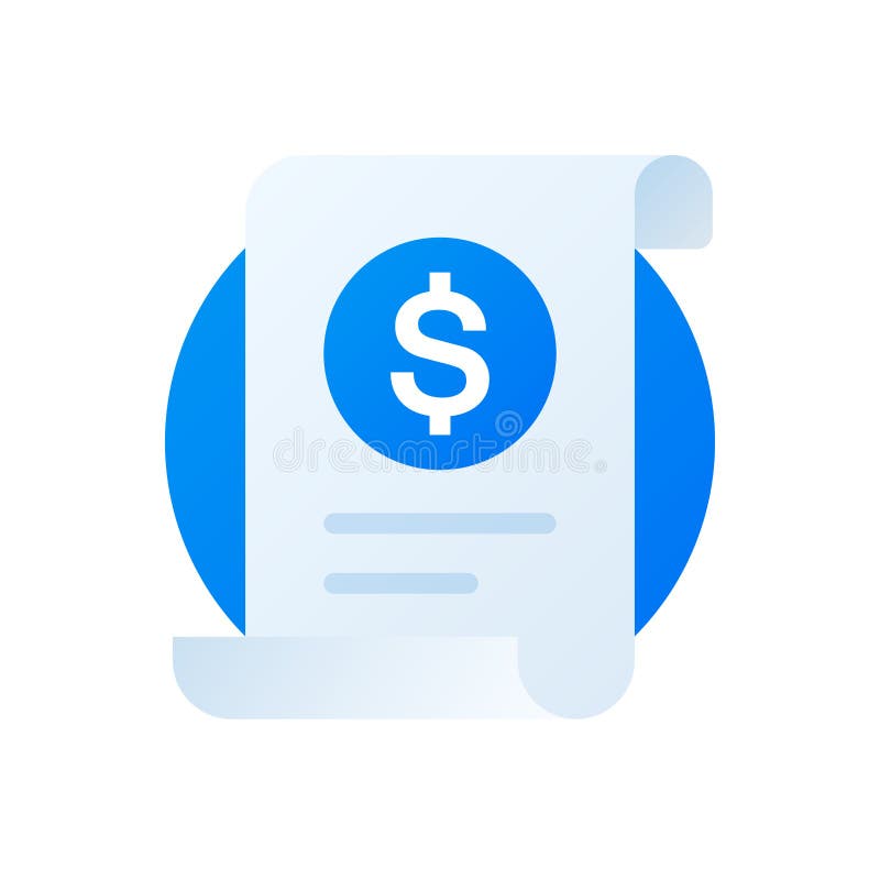 Invoice vector icon stock illustration. Illustration of paperwork ...