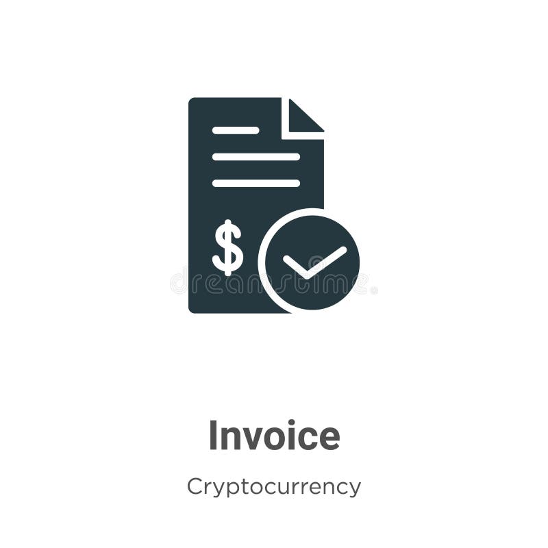 Invoice Vector Icon on White Background. Flat Vector Invoice Icon ...