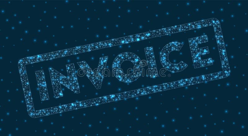 Invoice Word in Digital Style. Stock Vector - Illustration of geometric ...