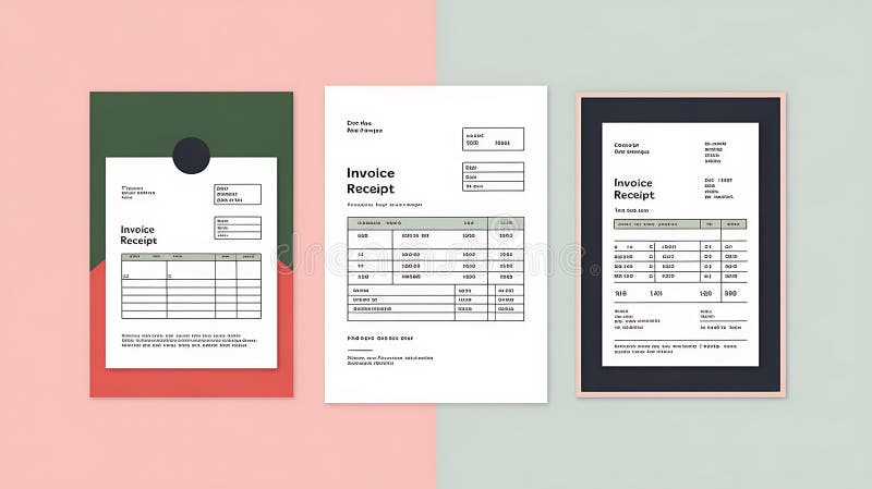 Invoices Receipts Business Documents Financial Stock Illustration ...