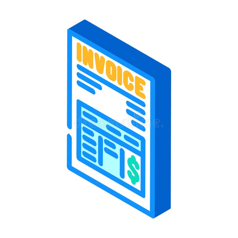 Invoicing Business Process Isometric Icon Vector Illustration Stock ...