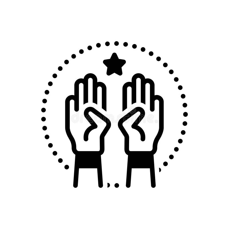 Black Solid Icon for Involve, Participate and Hands Stock Illustration ...